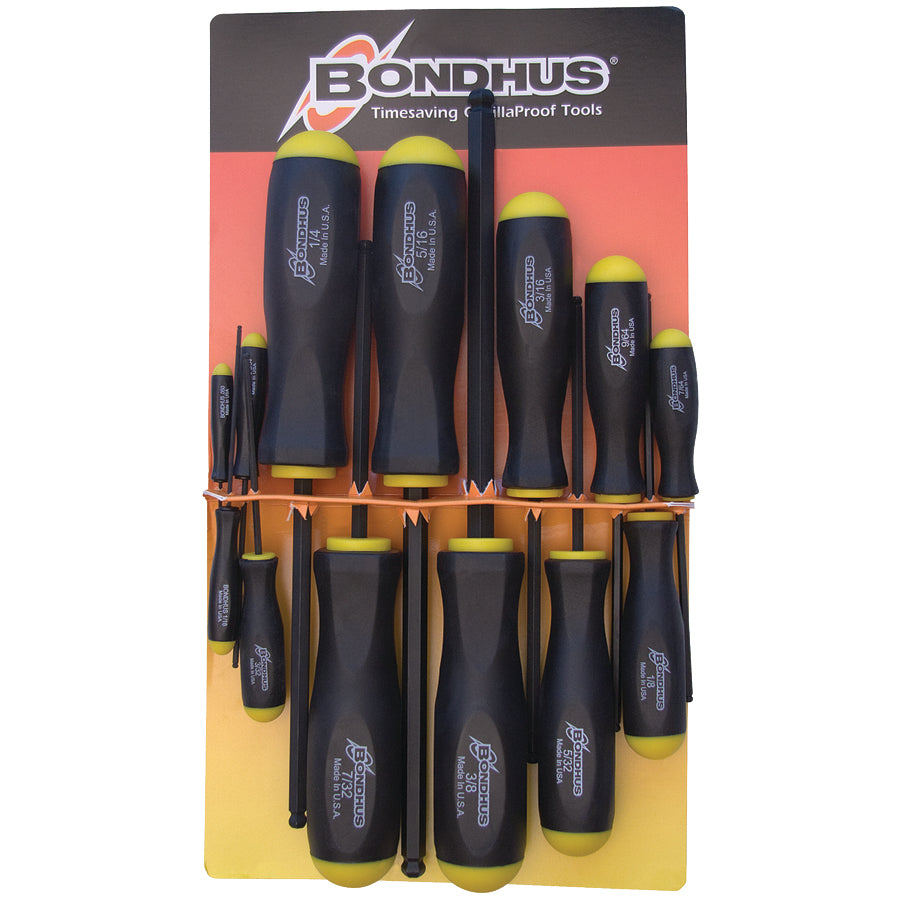 Bondhus 10637 Balldriver Screwdriver Set 0.050" to 3/8" 13 Piece ...